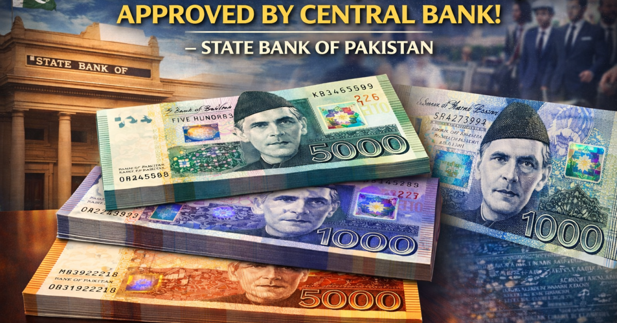 Pakistan New Currency Notes 2026 Approved by SBP – Rs.100 to Rs.5000 ...