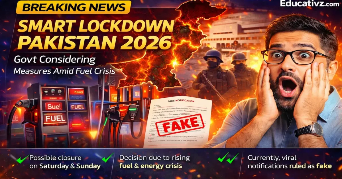 Smart Lockdown in Pakistan 2026: Official Notification & Fuel Crisis ...